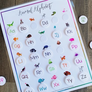 Animal Alphabet Puzzle - Preschool Learning - Kindergarten First Grade ...