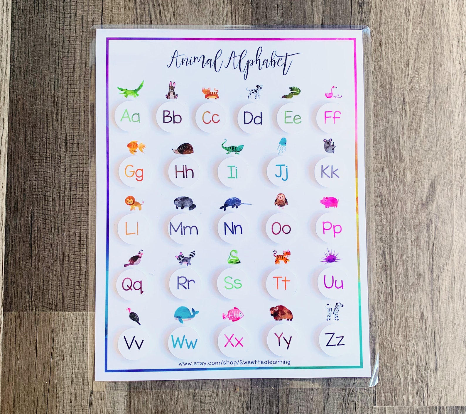 Animal Alphabet Puzzle - Preschool Learning - Kindergarten First Grade ...