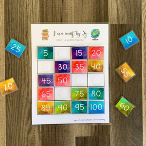 Counting by 5's - Fives Math Puzzle - Number Learning Resources ...