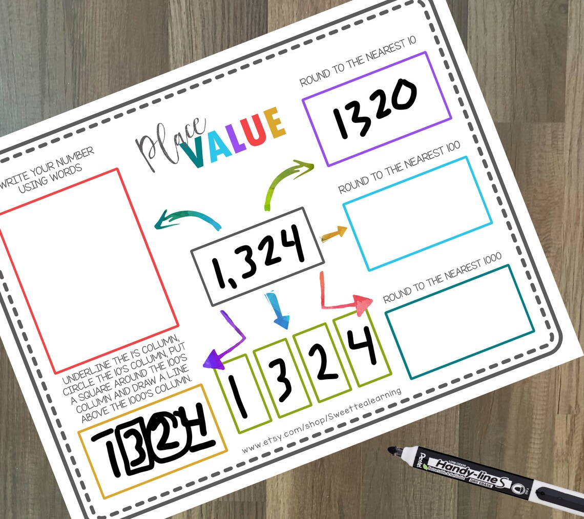 Place Value Worksheet Homeschool Curriculum Elementary School Math ...