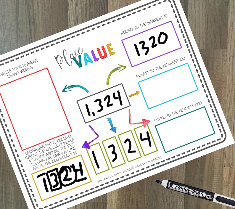 Place Value Worksheet - Homeschool Curriculum Elementary School Math ...
