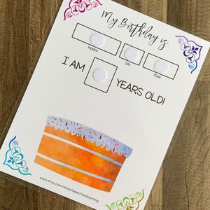 Birthday Activity - Childs Birthdate Practice Lesson - I Know My ...