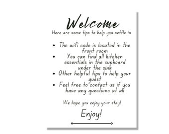 Fully Editable Welcome Printable Sign - Digital Instant Download - Use ...