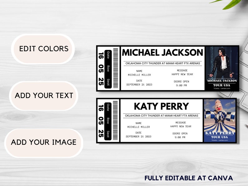 Event Ticket Template Concert Ticket Giveaway Template - Etsy