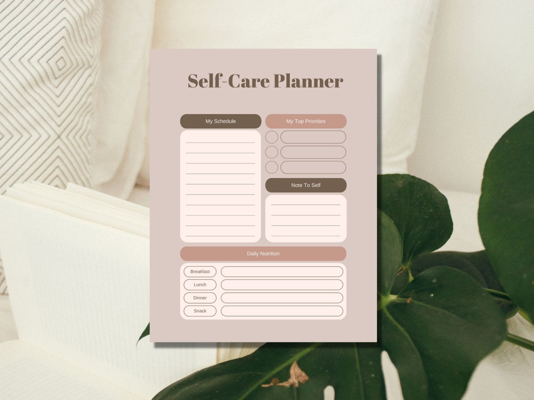 Self Care Planner - Instant Digital Download - Printable Assignment ...