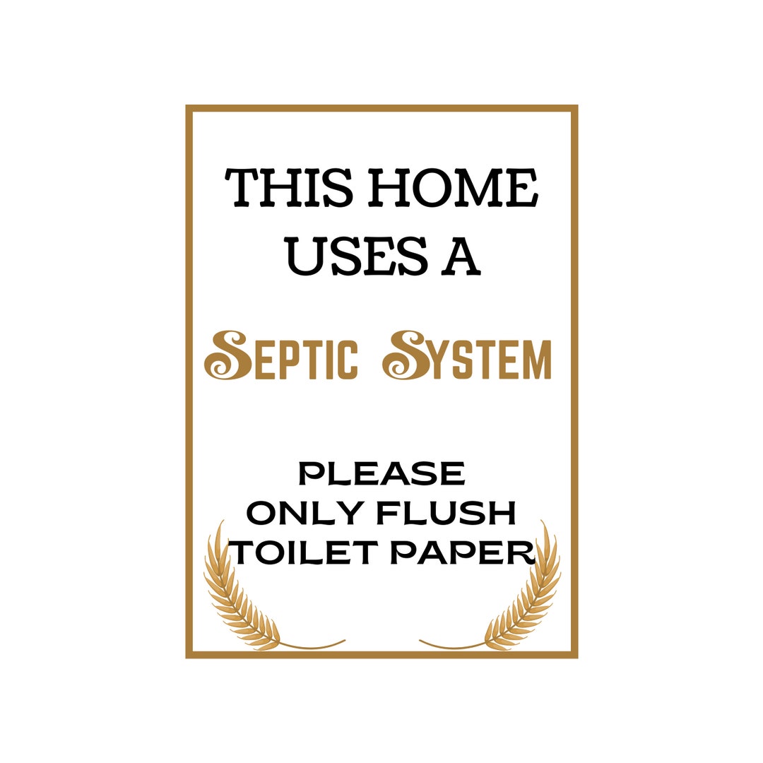 Septic System Tank Instant Printable Toilet Sign ~ No Flushing ...