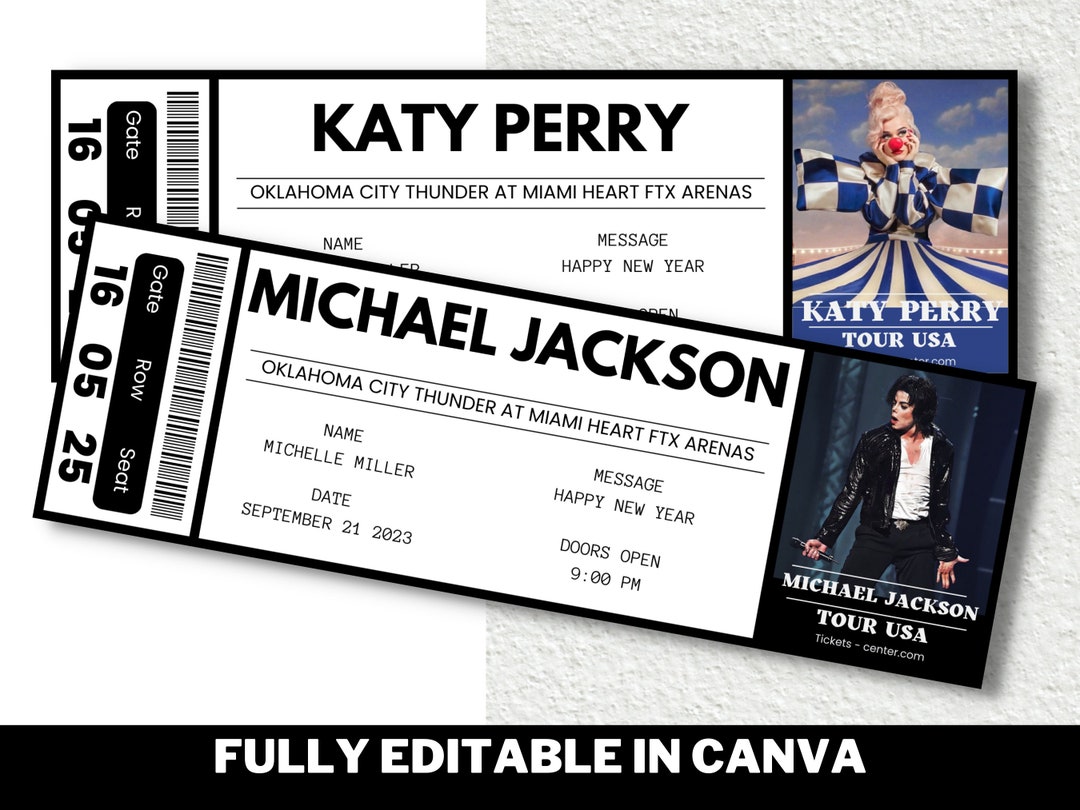 Event Ticket Template, Concert Ticket Giveaway Template, Editable ...