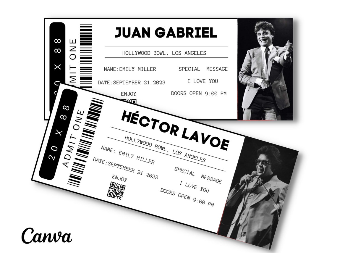 Editable Concert Ticket Template Printable Music Event - Etsy