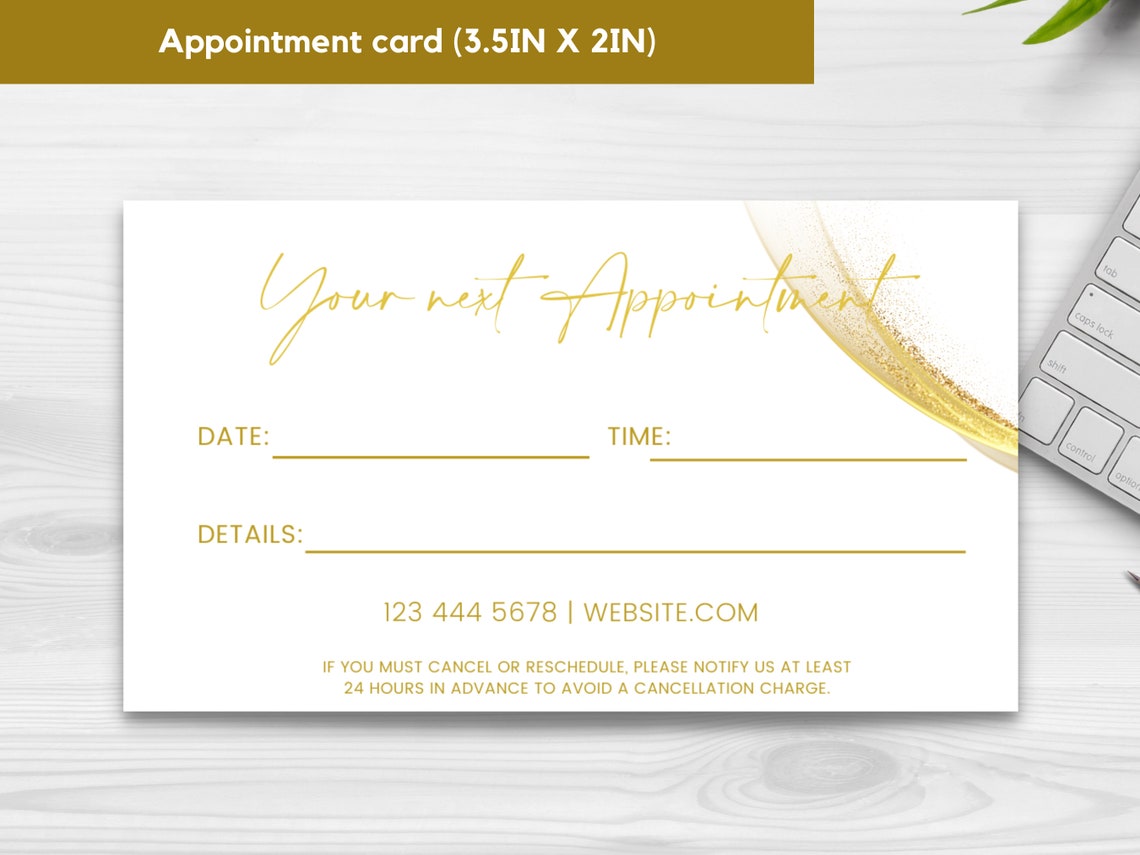 Appointment Card Template, Digital Appointment Card Design, Modern ...