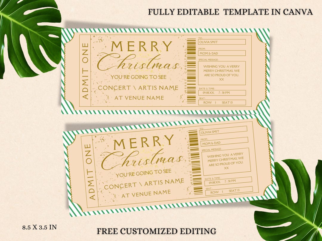 Editable Concert Ticket Fully Customizable & Printable Music Event ...