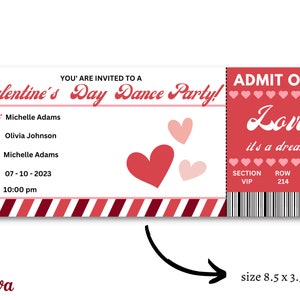 Valentine's Day Ticket, Surprise Valentine's Day Party,event Tickets ...