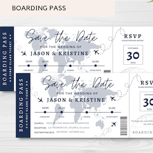 Boarding Pass Template Editable, Wedding Celebration Ticket, Boarding ...