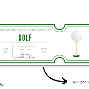 Surprise Golf Trip Ticket Gift, Surprise Trip, Gift Voucher Certificate ...