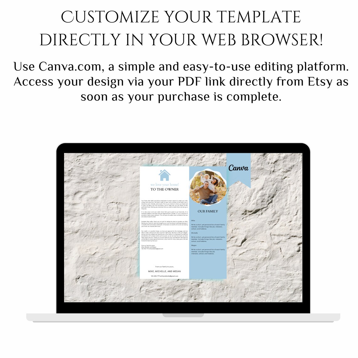 Home Offer Letter Template Editable Letter Printable Home | Etsy