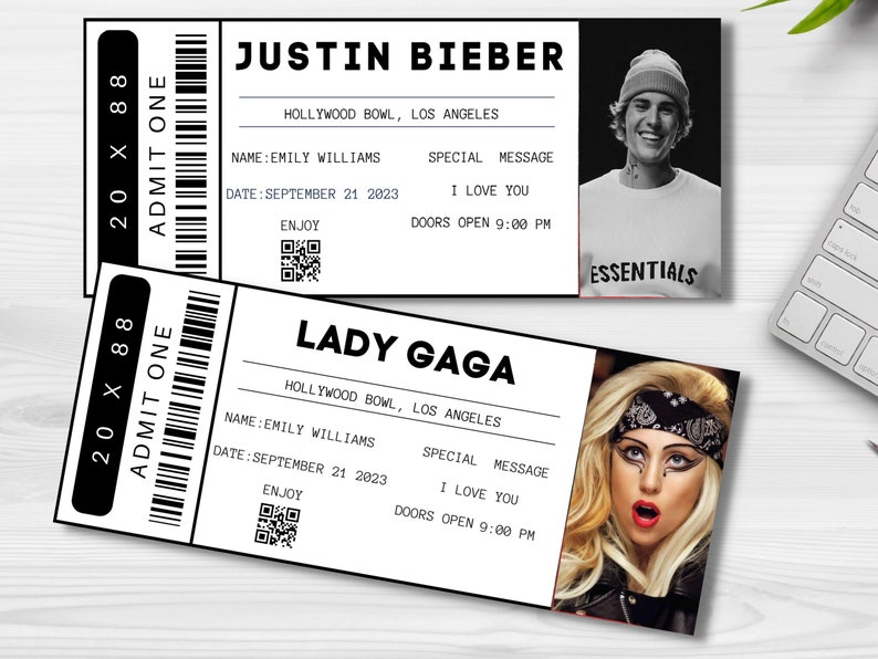 Editable Concert Ticket Template, Printable Music Event Ticket, Custom ...