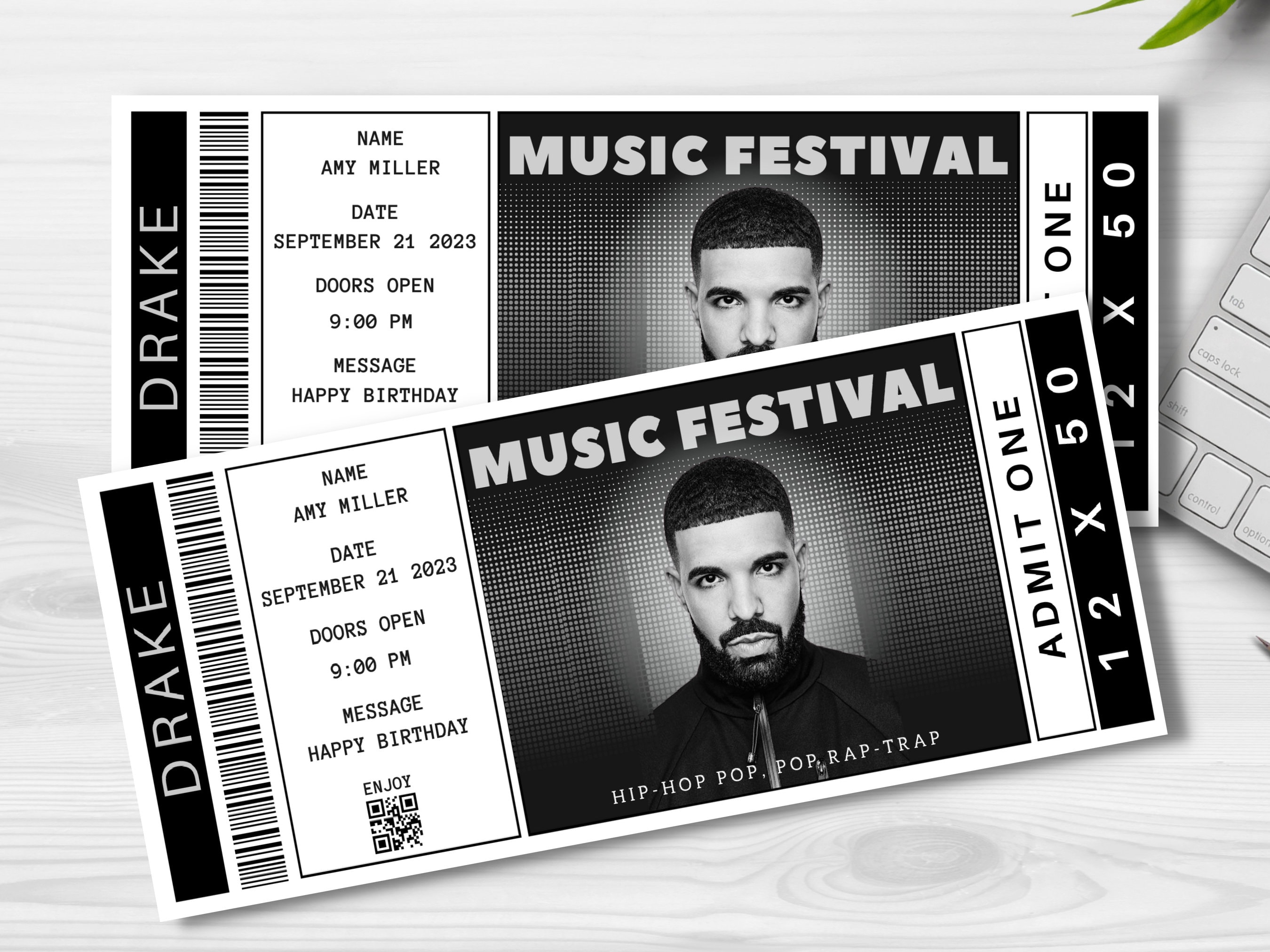 Editable Concert Ticket Template Printable Music Event - Etsy