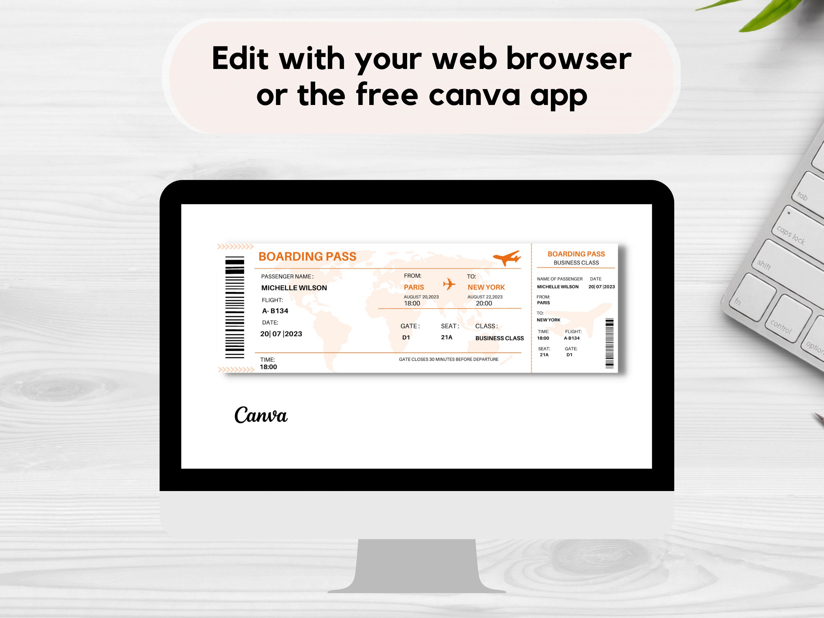 Editable Boarding Pass Template Printable Boarding Ticket - Etsy UK