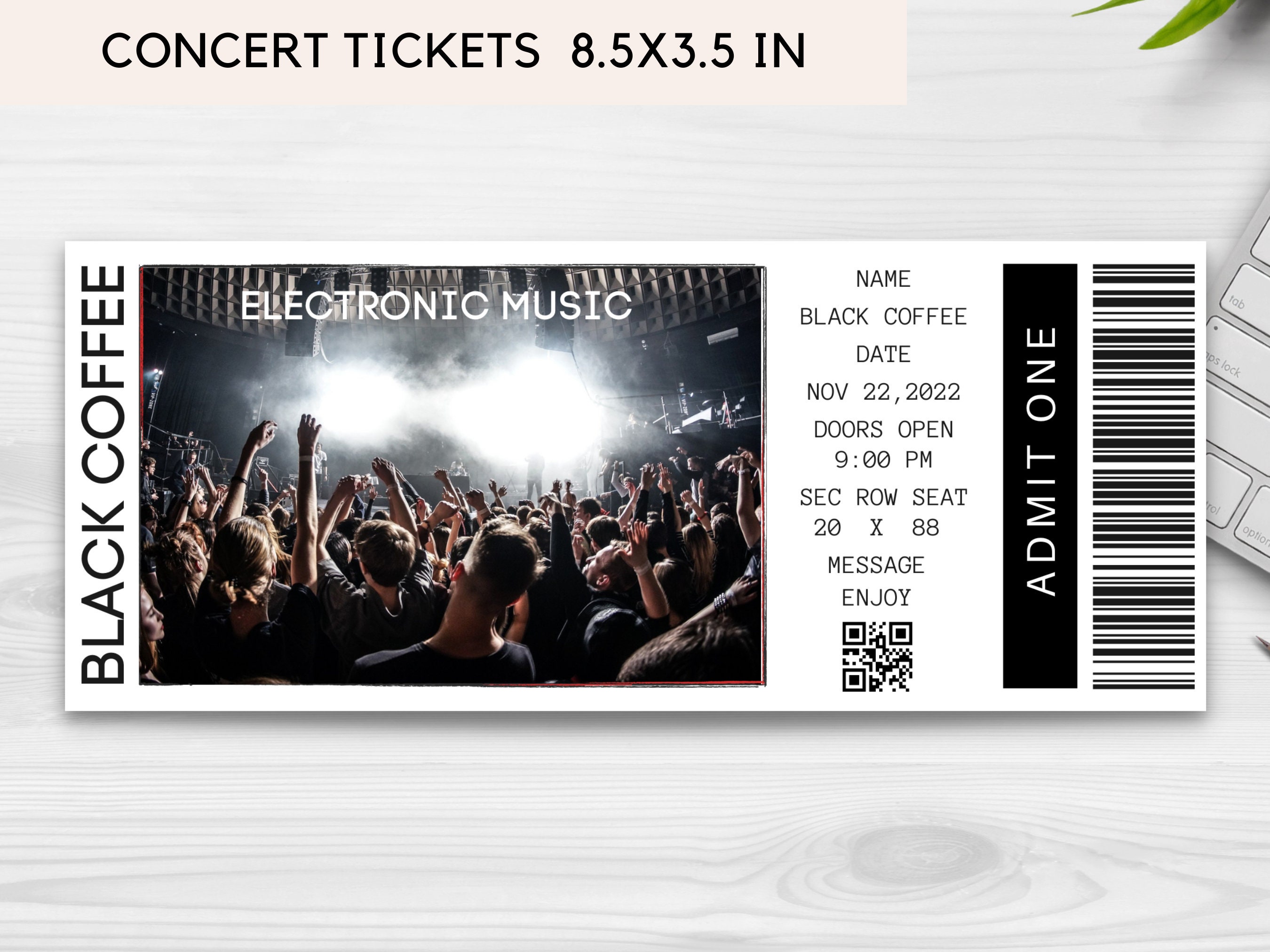 Plantilla De Entrada De Concierto En Word Plantilla De Entrada De