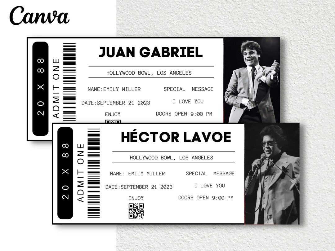 Editable Concert Ticket Template, Printable Music Event Ticket, Custom ...