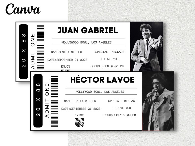 Editable Concert Ticket Template Printable Music Event - Etsy