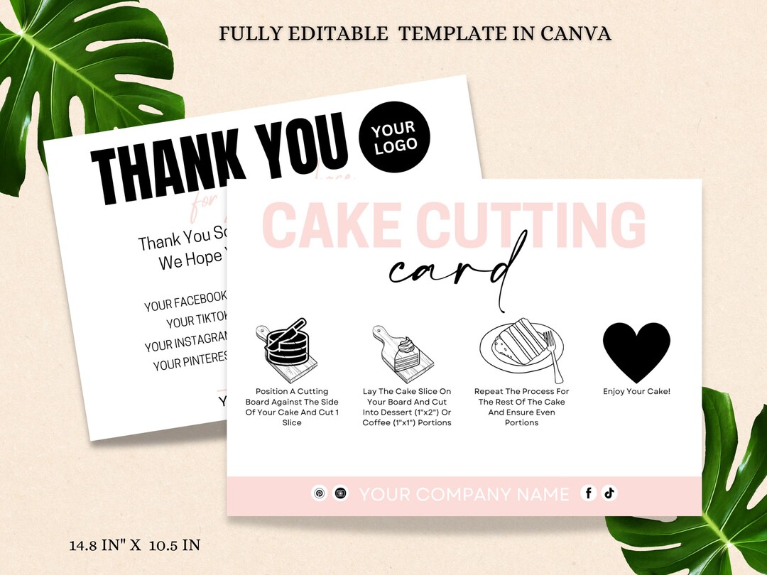 Editable Cake Cutting Guide Template | Customizable Instructions for ...
