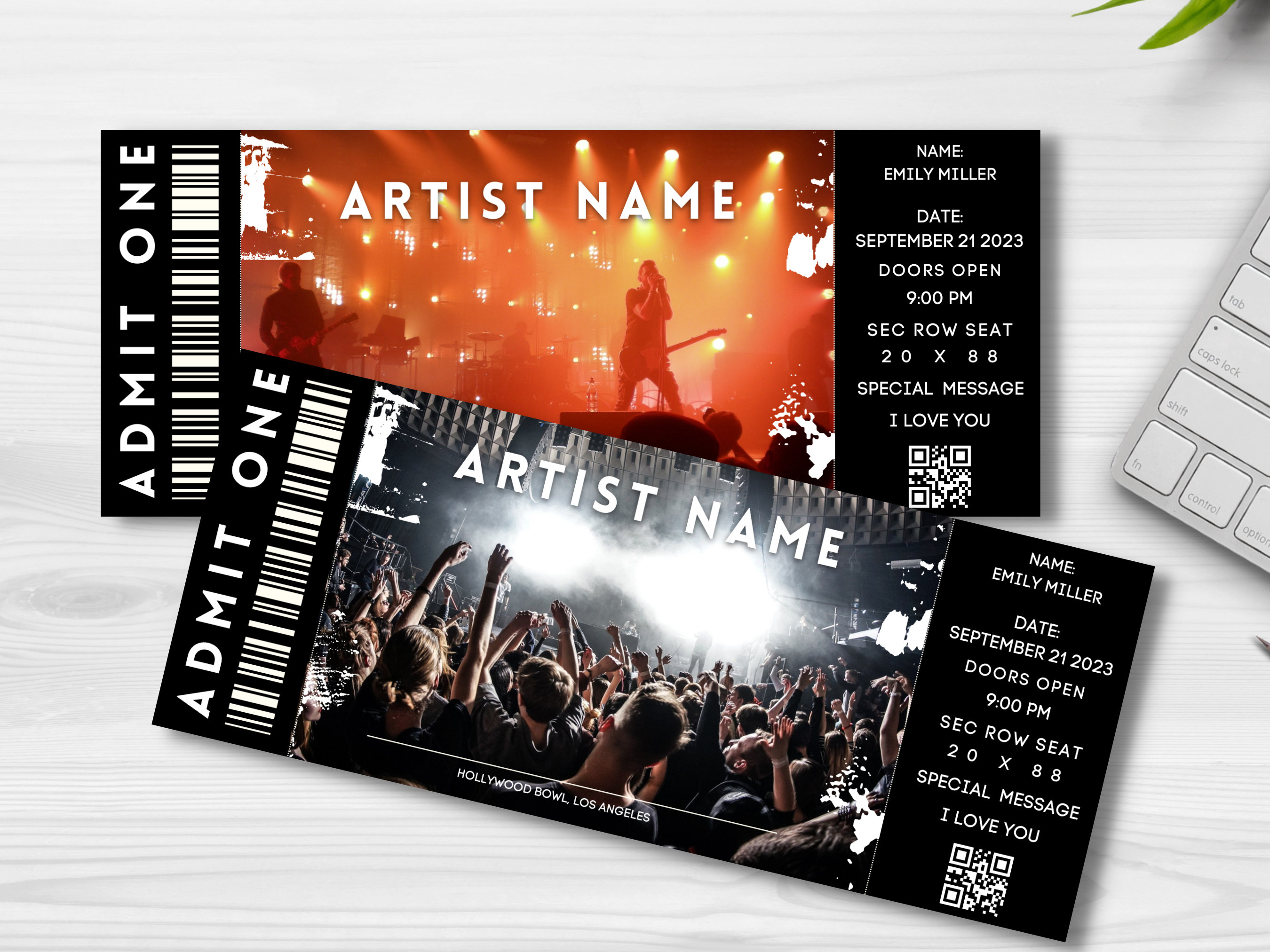 Editable Concert Ticket Template Printable Music Event - Etsy UK