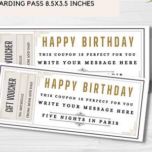Happy Birthday Gift Certificate Template - Printable Unisex Birthday ...