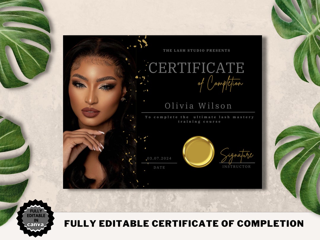 Editable Certificate of Completion, Training Certificate Template ...