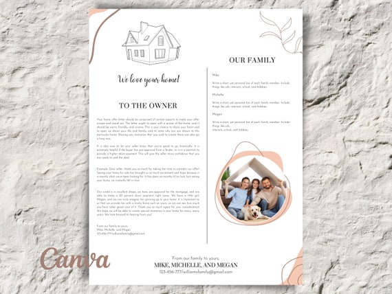 Home Offer Letter Template Editable Letter Printable Home | Etsy