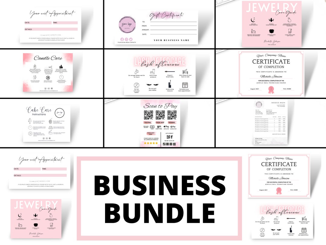 Business Bundle Template, 16 Different Templates for Your Business ...