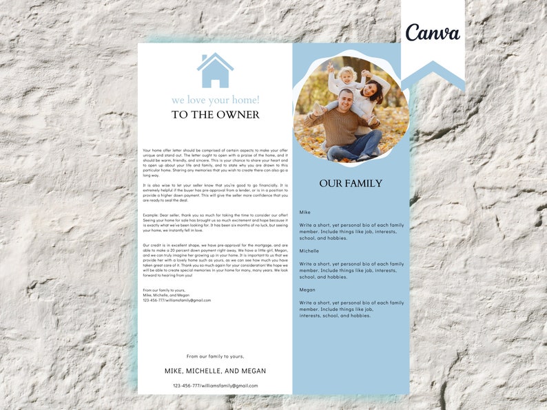 Home Offer Letter Template Editable Letter Printable Home | Etsy