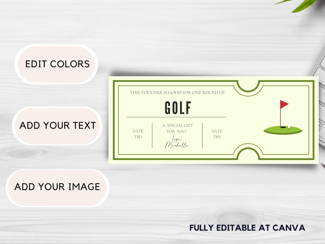 Surprise Golf Trip Ticket Gift Surprise Trip Gift Voucher - Etsy