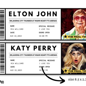 Concert Ticket Template, Editable Event Ticket Canva Template, Custom ...