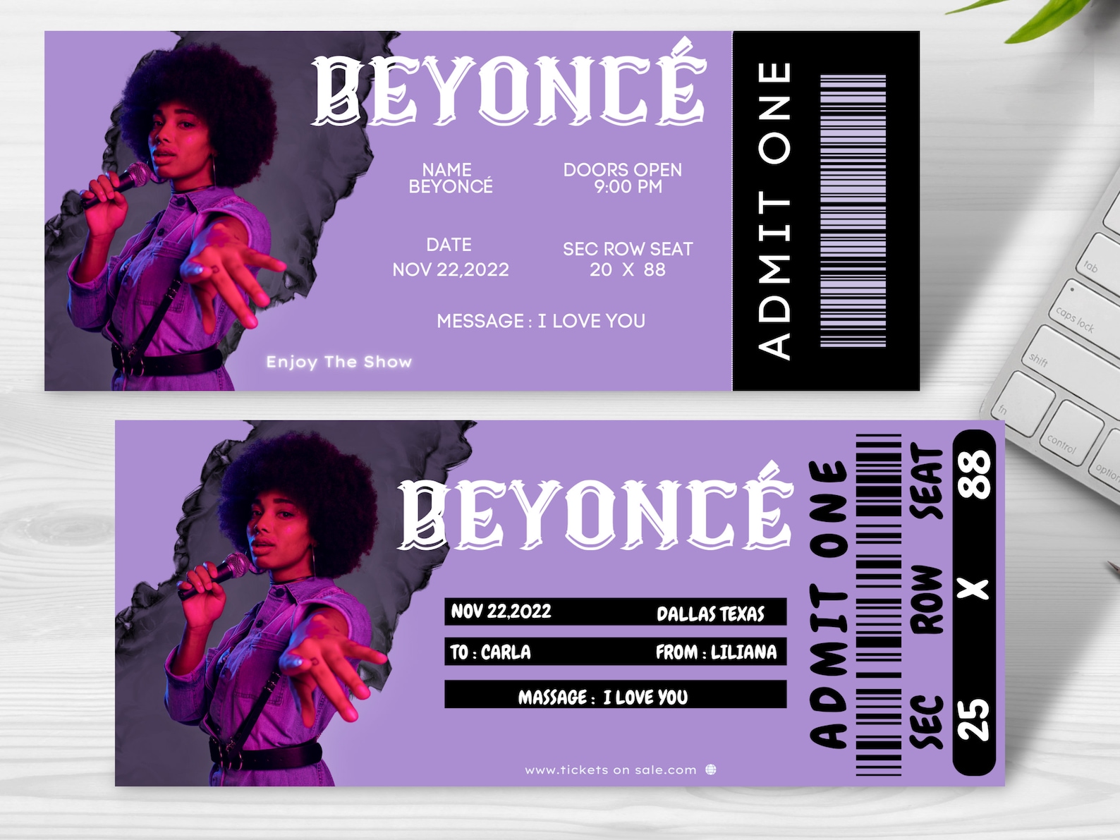 Editable Concert Ticket Template Printable Music Event - Etsy