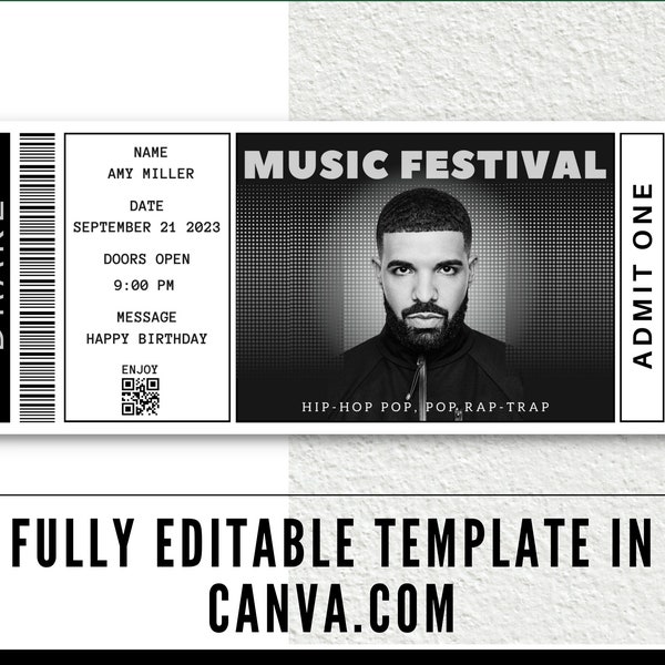 Concert Ticket Party Invitation - Etsy