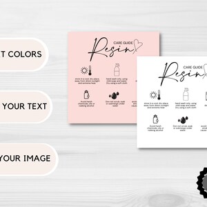 Resin Care Card Editable Template, Canva Editable Template, Printable ...
