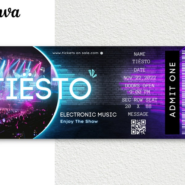 Custom Concert Ticket Invitation - Etsy
