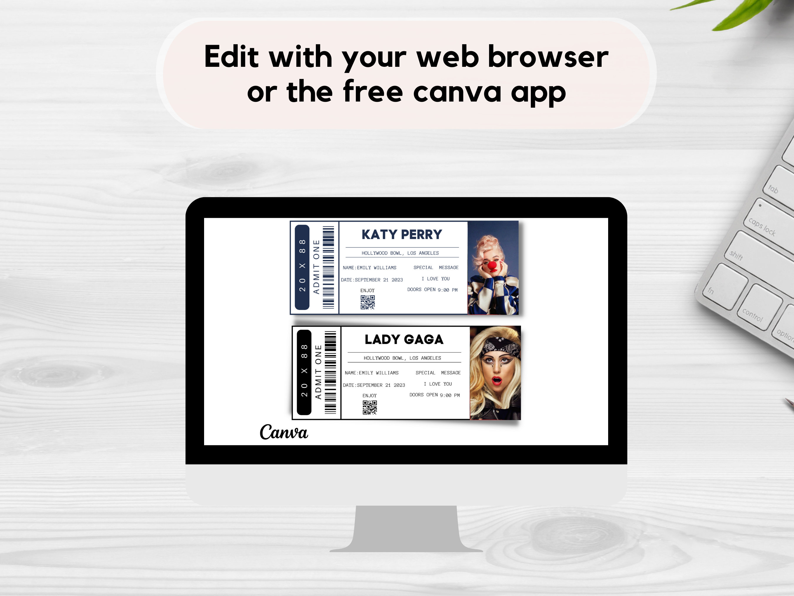 Editable Concert Ticket Template Bundle Printable Music Event - Etsy