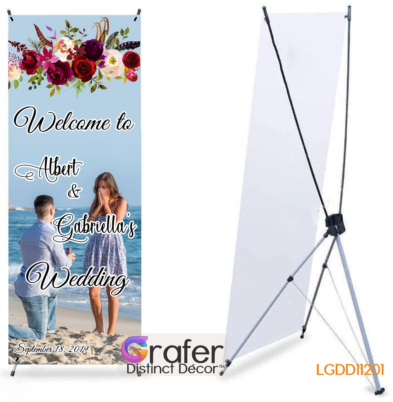 Welcome Wedding Banner Stand 24 X 63 W Free Bag - Etsy