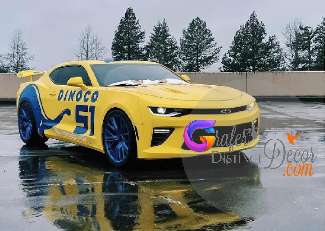 Dinoco, Lightning MCQUEEN Racing CAR Decal Custom WRAPS for Advertising ...
