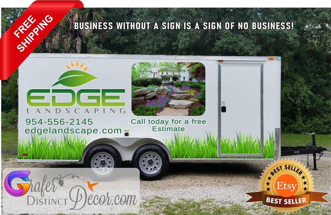 Custom Trailer Decals: Business Advertising Vinyl Lettering, 3M Vinyl ...