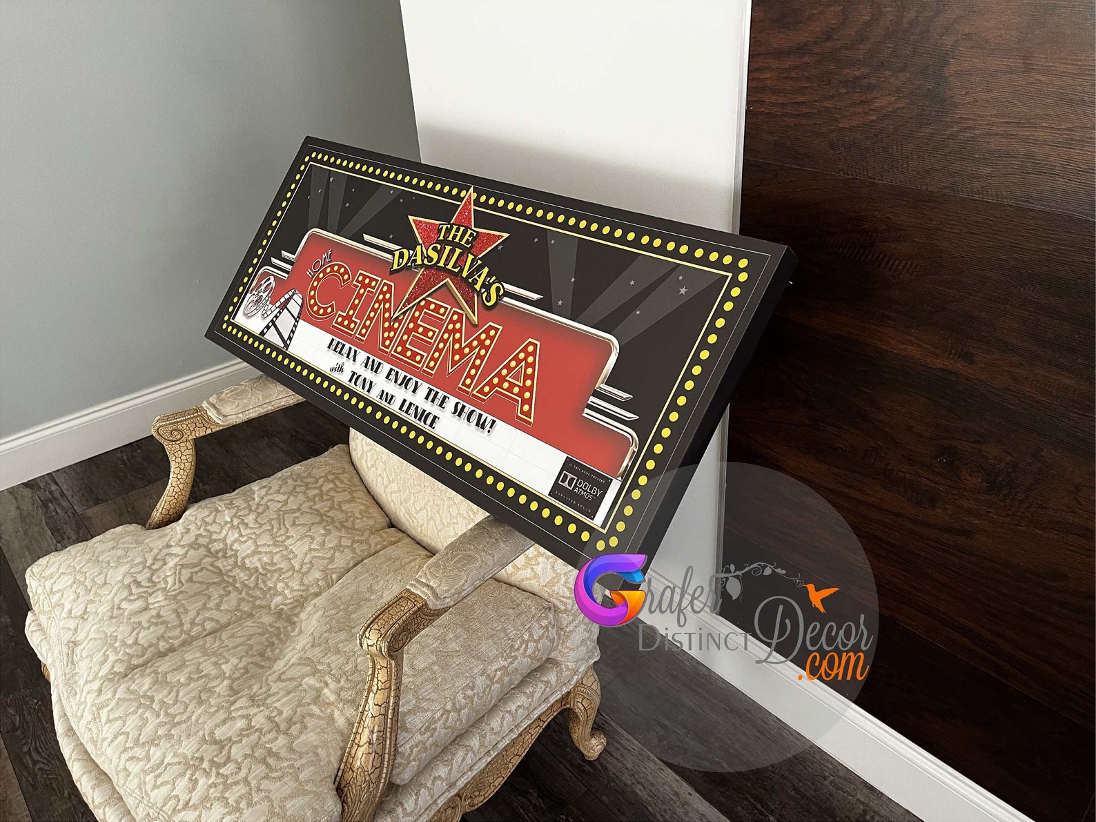 LED Home Theater Sign Personalized Movie Theater Game Room - Etsy