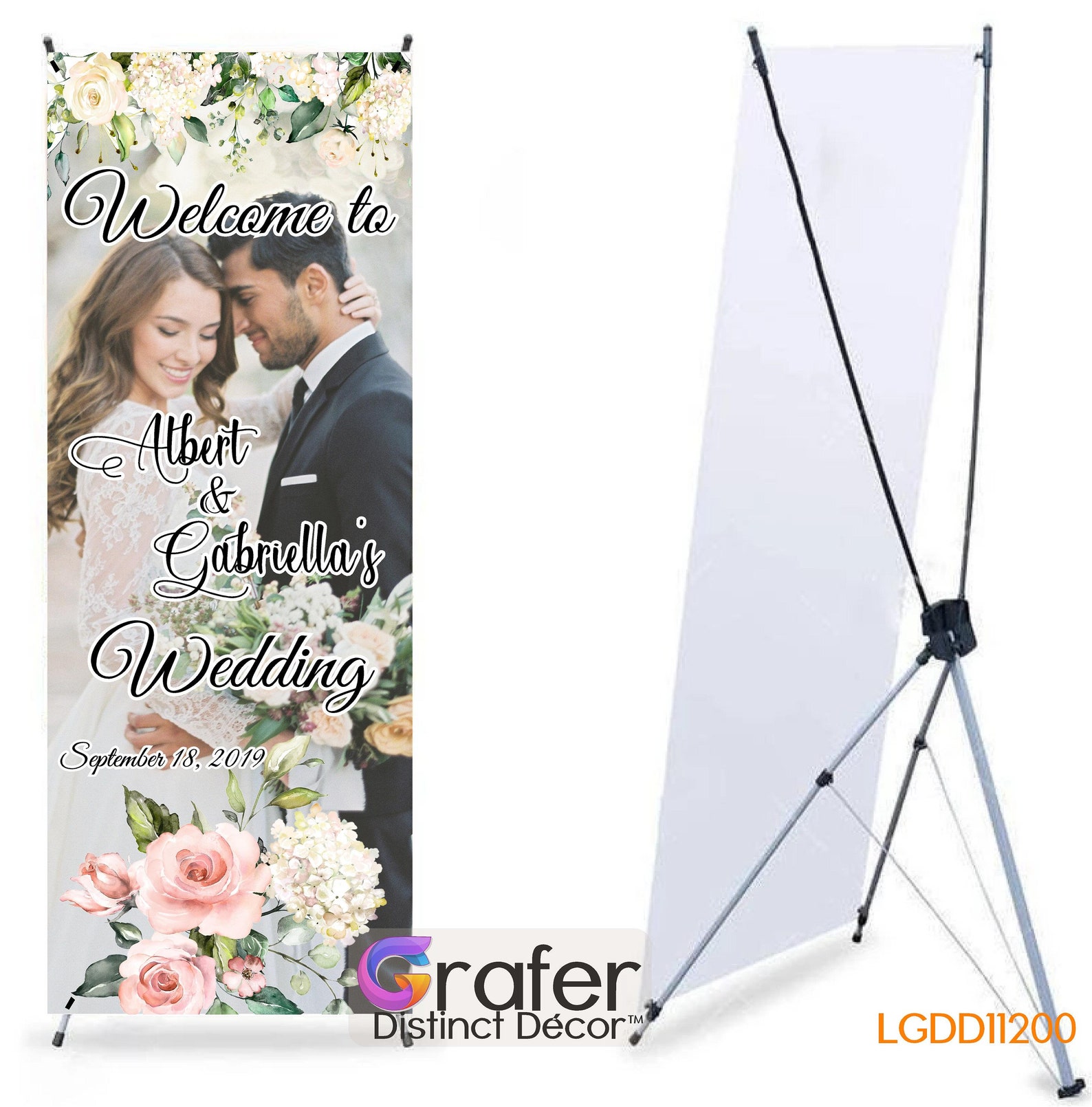 Welcome Wedding Banner Stand 24 X 63 W Free Bag | Etsy