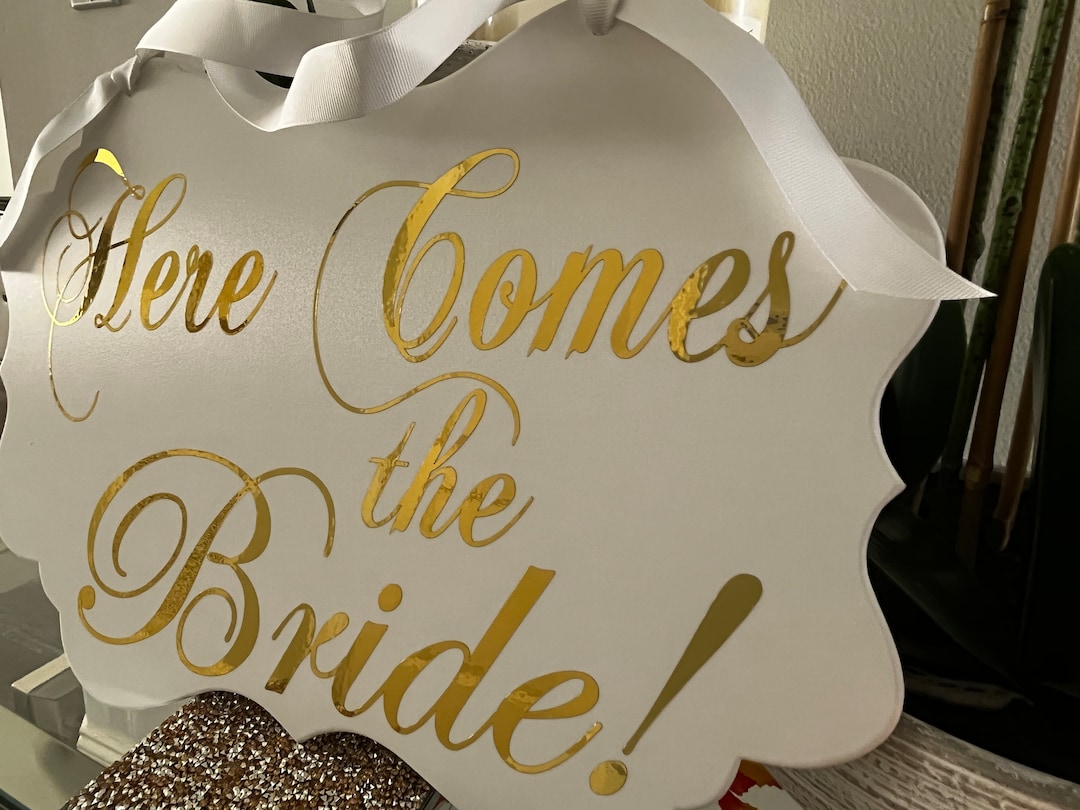 HERE COMES the BRIDE, Boho Wedding Sign, Event Welcome Sign ...