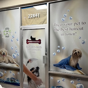 Custom Storefront Window Decal: Perforated Vinyl Business Branding - Etsy