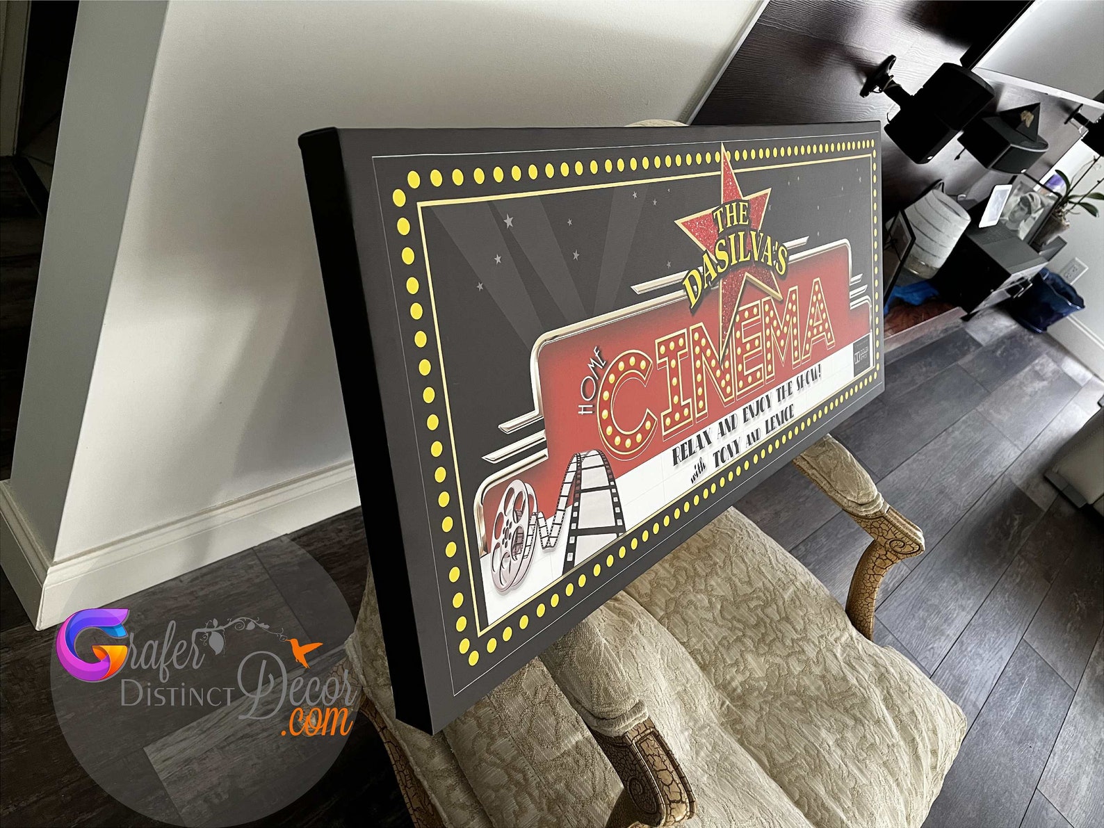 LED Home Theater Sign Personalized Movie Theater Game Room - Etsy