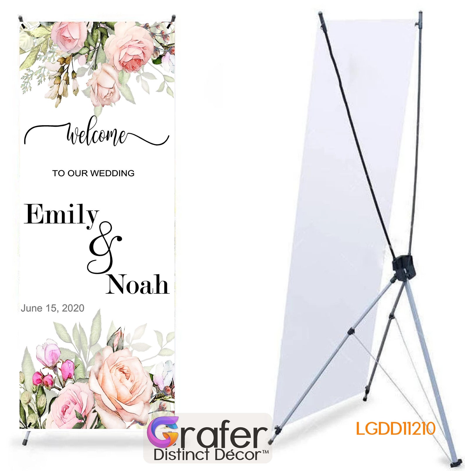 Welcome Wedding Banner Stand 24 X 63 W Free Bag | Etsy