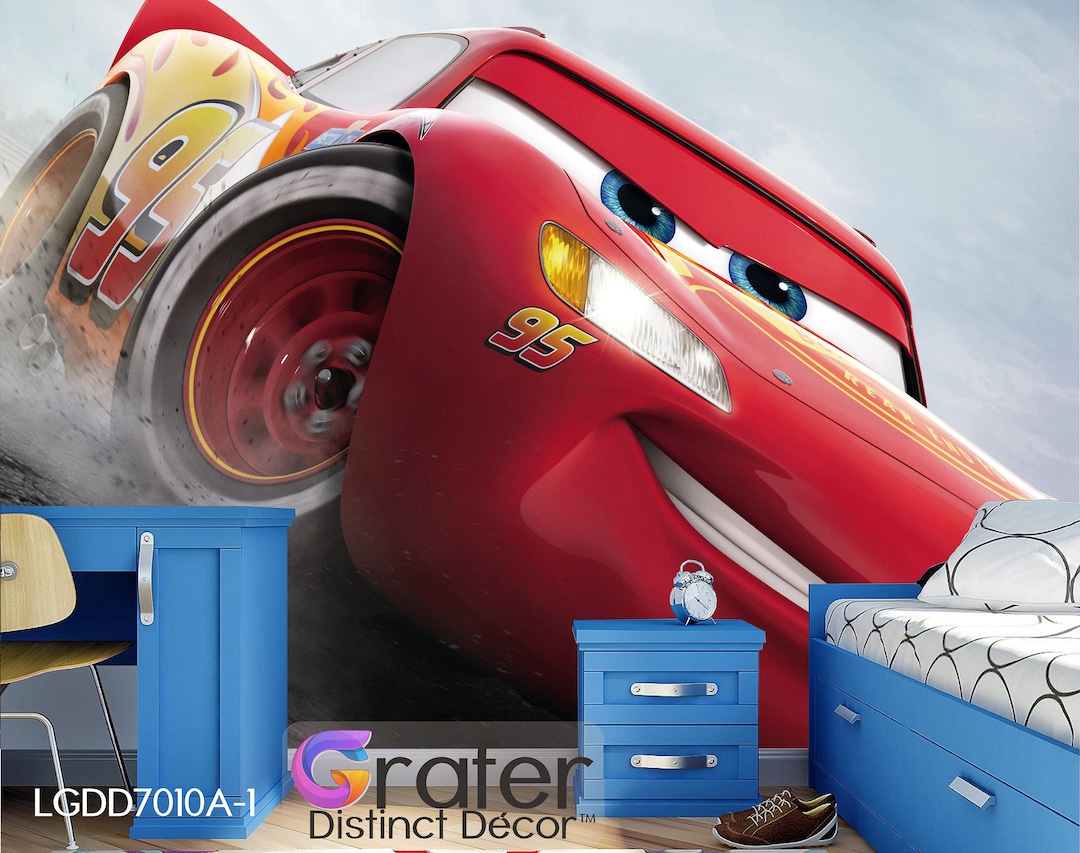 Car Disney Wall Mural, Car Disney Wall Decal, Large Wall Decal, Kid ...