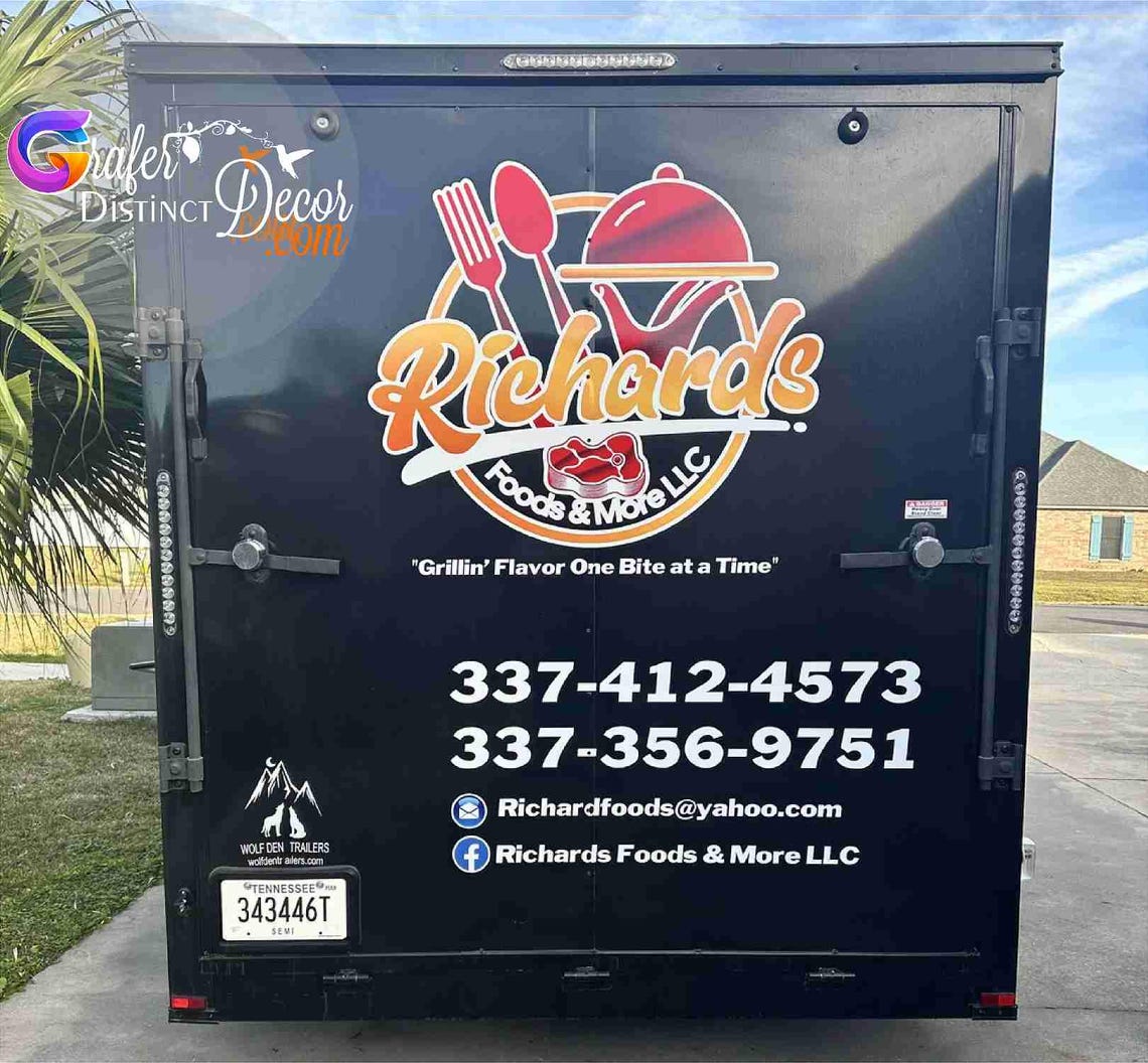 Custom Trailer Decals: Business Advertising Vinyl Lettering, 3M Vinyl ...