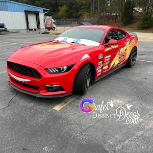 Lightning MCQUEEN Racing CAR Decal Custom WRAPS for Advertising, Vinyl ...